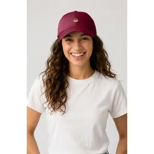 DALIX Sourdough Embroidered Baseball Cap - Maroon