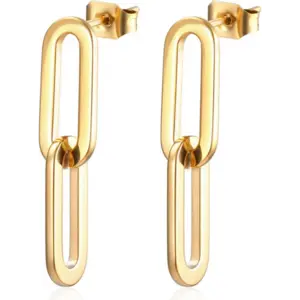 ERIN MCDERMOTT JEWELRY Link Drop Earrings - Gold