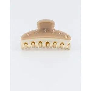Alexandre De Paris Vendome Etoile Medium Swarovski Crystal Embellished Hair Clip - Brown