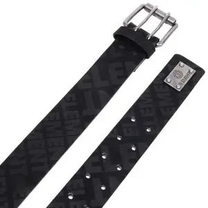 ELEMENT Distressed Pu Belt With Antique Silver Roller Buckle