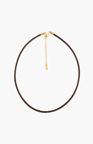 JOIANA JEWELRY Marlow Leather Cord Necklace - Chestnut