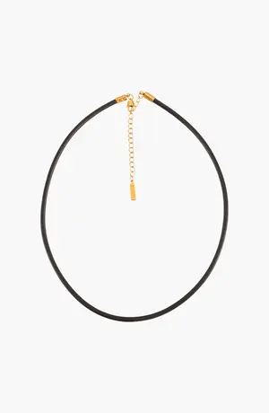 JOIANA JEWELRY Marlow Leather Cord Necklace - Onyx