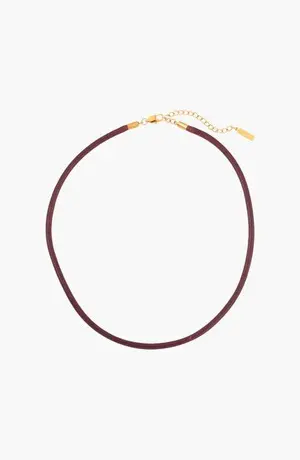 JOIANA JEWELRY Cord Necklace With Adjustable Extender - Maroon