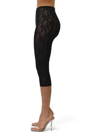 Naked Wardrobe Lace Capri Leggings