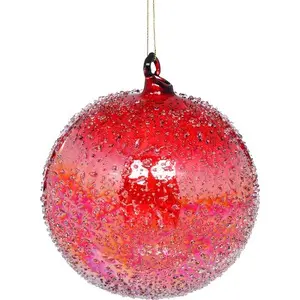 MARK ROBERTS Sparkling Ombre Ornament, Small - Raspberry