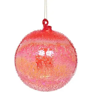 MARK ROBERTS Sparkling Ombre Ornament, Small - Red