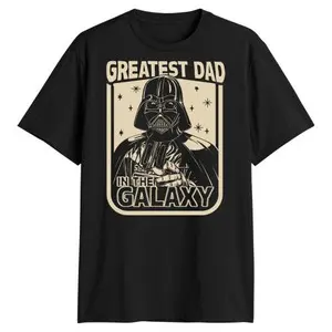 STAR WARS: A NEW HOPE Star Wars A New Hope Vader Greatest Dad In The Galaxy Graphic T-shirt - Black