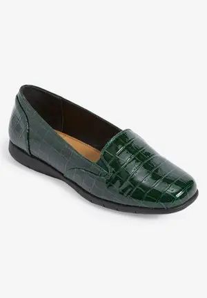 COMFORTVIEW The Leisa Croc Effect Slip-on Flat