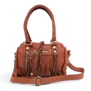 BOLSA NOVA HANDBAGS Bolsa Nova Small Pocket Satchel - Cognac