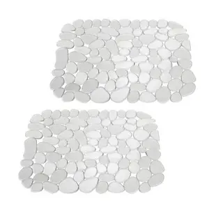 IDESIGN Pebblz Sink Protectorkitchen Sink Mat For Bottom Of Sinkset Of 2 - Clear