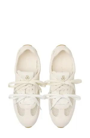 STUART WEITZMAN Bond Open-mesh Panel Lace-up Sneakers - Cream.
