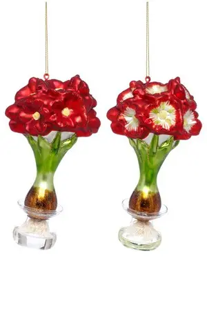 MARK ROBERTS Floral Vase Ornament - Red