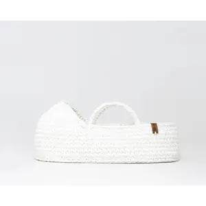 ANZY HOME Doll Moses Basket W/rocking Stand White