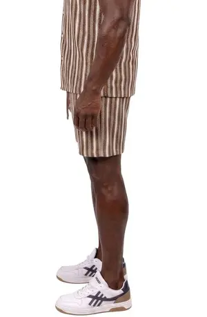 MACEOO Textured Knit Drawstring Shorts