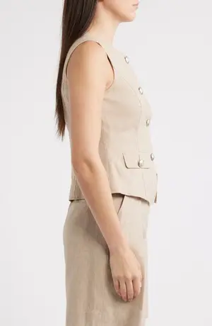Halogen Crewneck Cutaway Vest