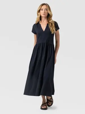 SAINT + SOFIA Bonnie V-neck Dress