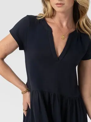 SAINT + SOFIA Bonnie V-neck Dress
