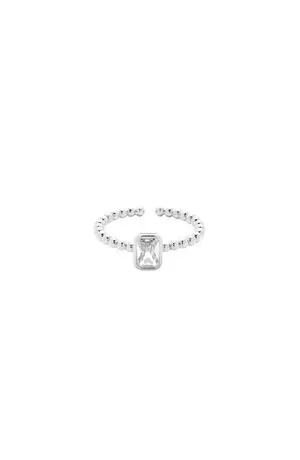 BEARFRUIT JEWELRY Kealoha Dainty Statement Ring Trendy Sculpted Design - Silver