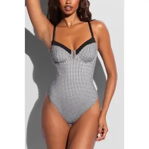 TA3 Sculpting V-wire One-piece Swimsuit - Gingham