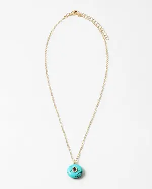 ERIN MCDERMOTT JEWELRY Necklace With Turquoise And Violet Stone - Blue