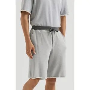 Brunello Cucinelli Cotton French Terry Bermuda Shorts With Embroidery - Grey