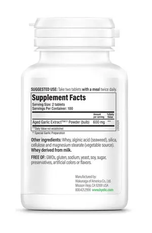 KYOLIC Aged Garlic Extract Formula 100, Cardiovascular Health