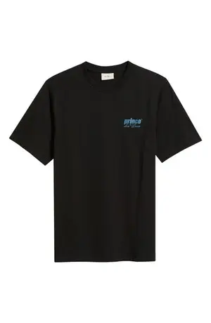 LES DEUX X Prince Organic Cotton Graphic T-shirt - Black