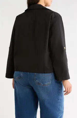 Wit & Wisdom Roll Tab Crop Jacket