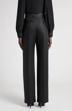 Alexander McQueen Straight Leg Linen Trousers