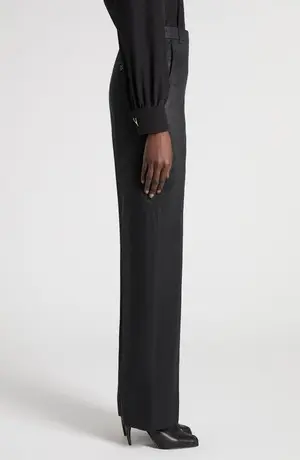 Alexander McQueen Straight Leg Linen Trousers