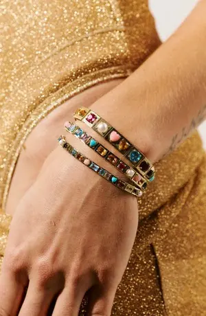 TYPE JEWELRY Leggo Mini Stone Bracelet In 14k Gold