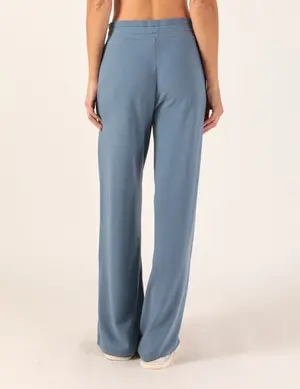 SOFTFLEX Cloud Fleece Wide-leg Pants - Washed Blue
