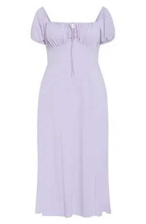 City Chic Abbie Peasant Midi Dress