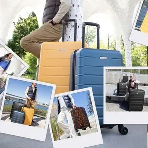 RICARDO BEVERLY HILLS Cambria 29-inch Hardside Checked Luggage - Mango Tango