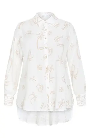 City Chic Alessia Print Shirt