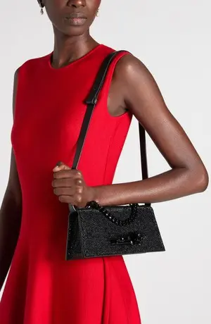 Alexander McQueen Mini Jeweled Shoulder Bag With Knuckle Hardware