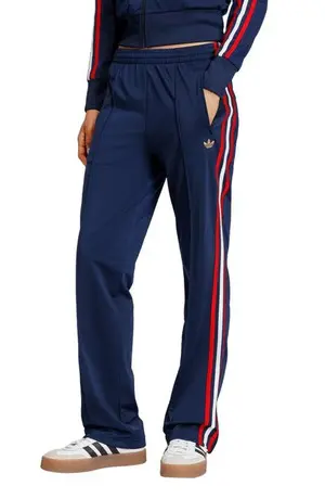 ADIDAS ORIGINALS Firebird Recycled Polyester Track Pants - Night Indigo/scarlet/white