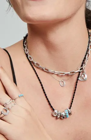 Adina Reyter Grooved Heart Charm Pendant With Diamond