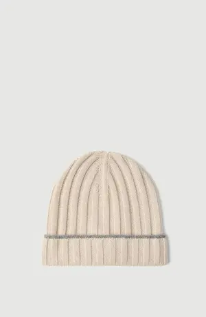 Brunello Cucinelli Brunello Cucinelli Cashmere Rib Knit Beanie Sand