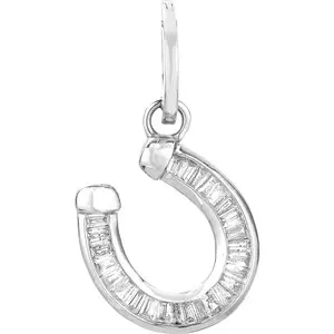 Adina Reyter Diamond Horseshoe Charm - Silver