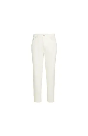 Brunello Cucinelli Garment-dyed Cotton Narrow Wale Corduroy Trousers - Snow