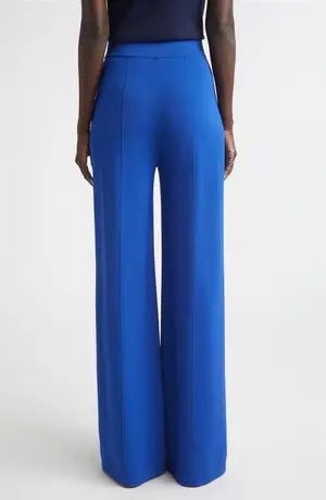 St. John Roma Crepe Knit Wide Leg Pants