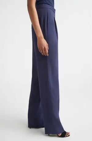 St. John Lydia Pleated Lightweight Stretch Cady Trousers