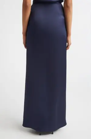 St. John Penelope Liquid Satin Maxi Skirt
