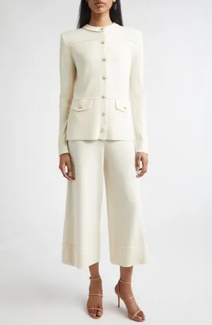 St. John Legacy Crepe Knit Safari Jacket