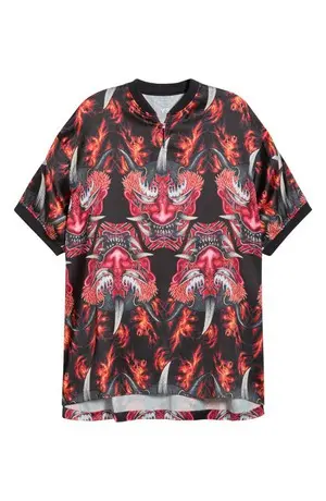 Y3 Satin Yaksha Graphic Jersey Polo
