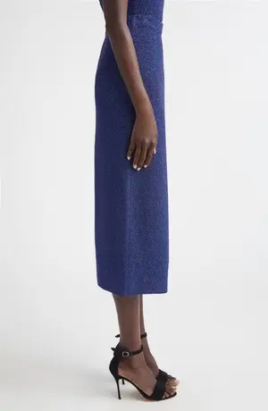 St. John Margo Legacy Crepe Knit Midi Skirt