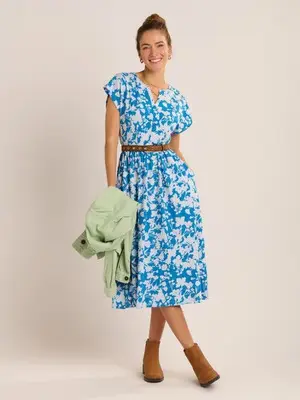 BRAKEBURN Ranieli Floral Print Midi Dress