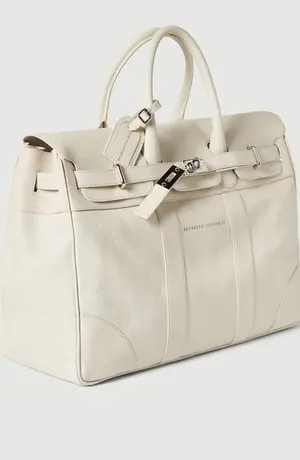 Brunello Cucinelli Grained Calfskin Country Bag