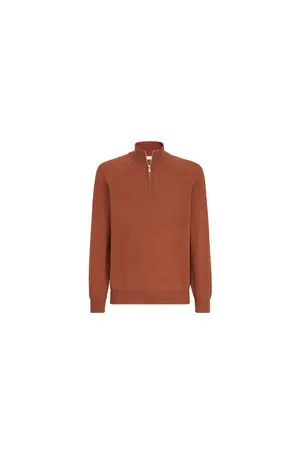 Brunello Cucinelli Mouliné Cashmere Half-zip Sweater